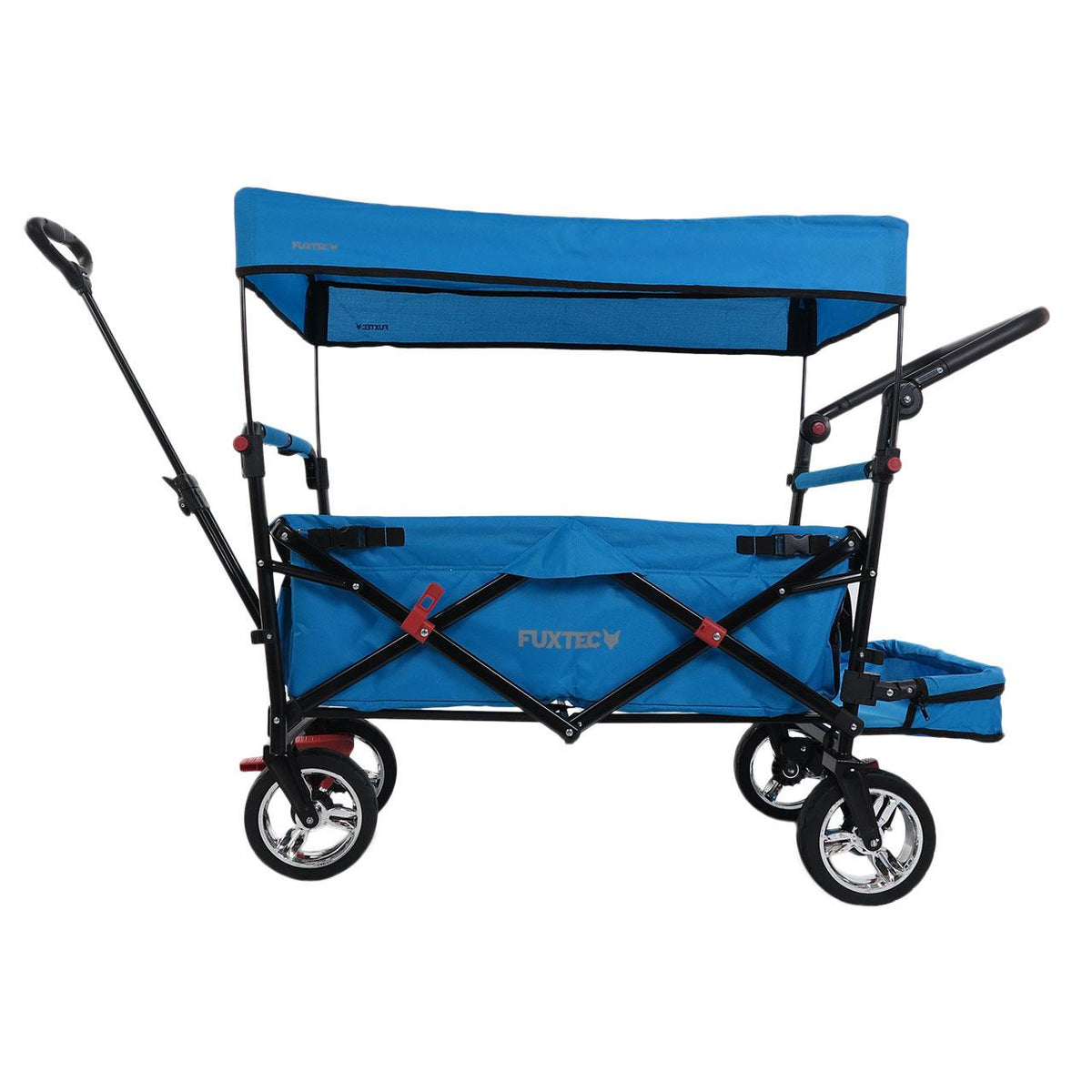 FUXTEC faltbarer Bollerwagen FX-CT800T, mit Dach, Schiebegriff und Inn ...