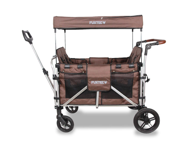 FUXTEC 4-Sitzer XL Luxus Bollerwagen FX-CTXL900 Braun – bollerwagen.com